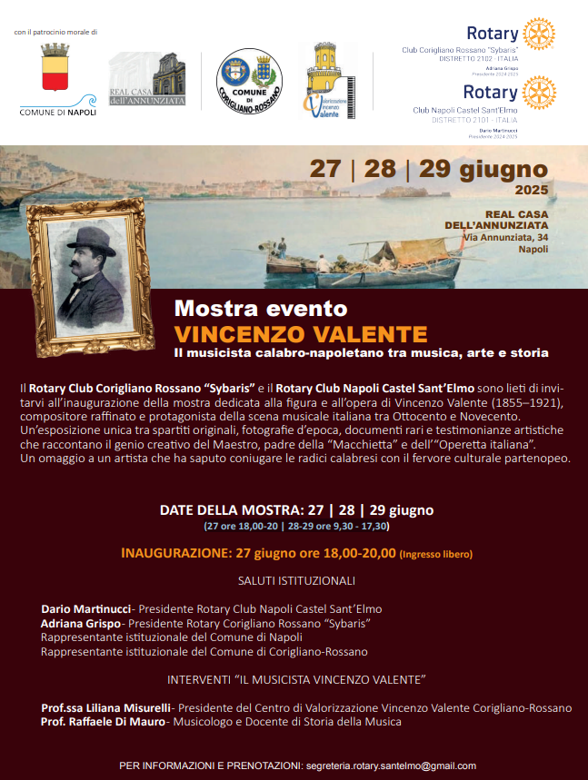 Mostra-Evento “Vincenzo Valente. Il Musicista calabro-napoletano tra ...